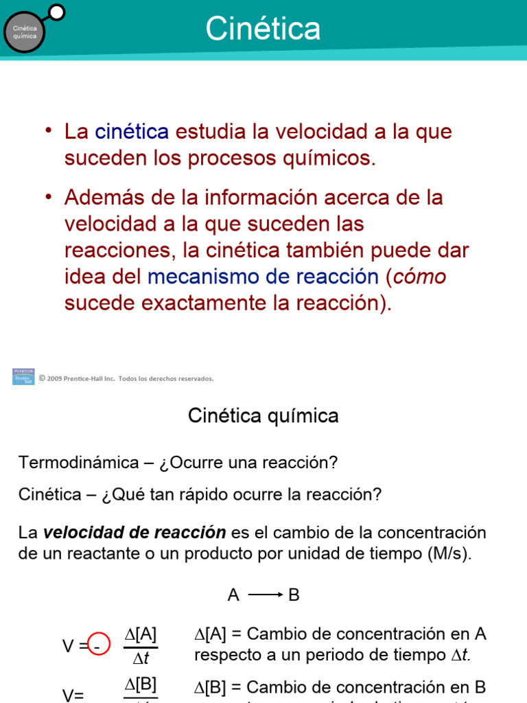 Cine Tica | PDF | Cinética química | Velocidad de reacción