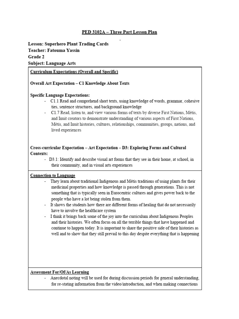 Superhero Lesson Plan | PDF