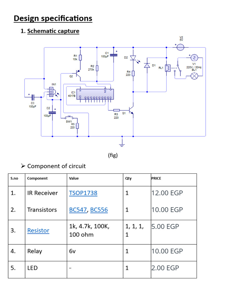 Design Specifications | Download Free PDF | Relay | Electrical Network