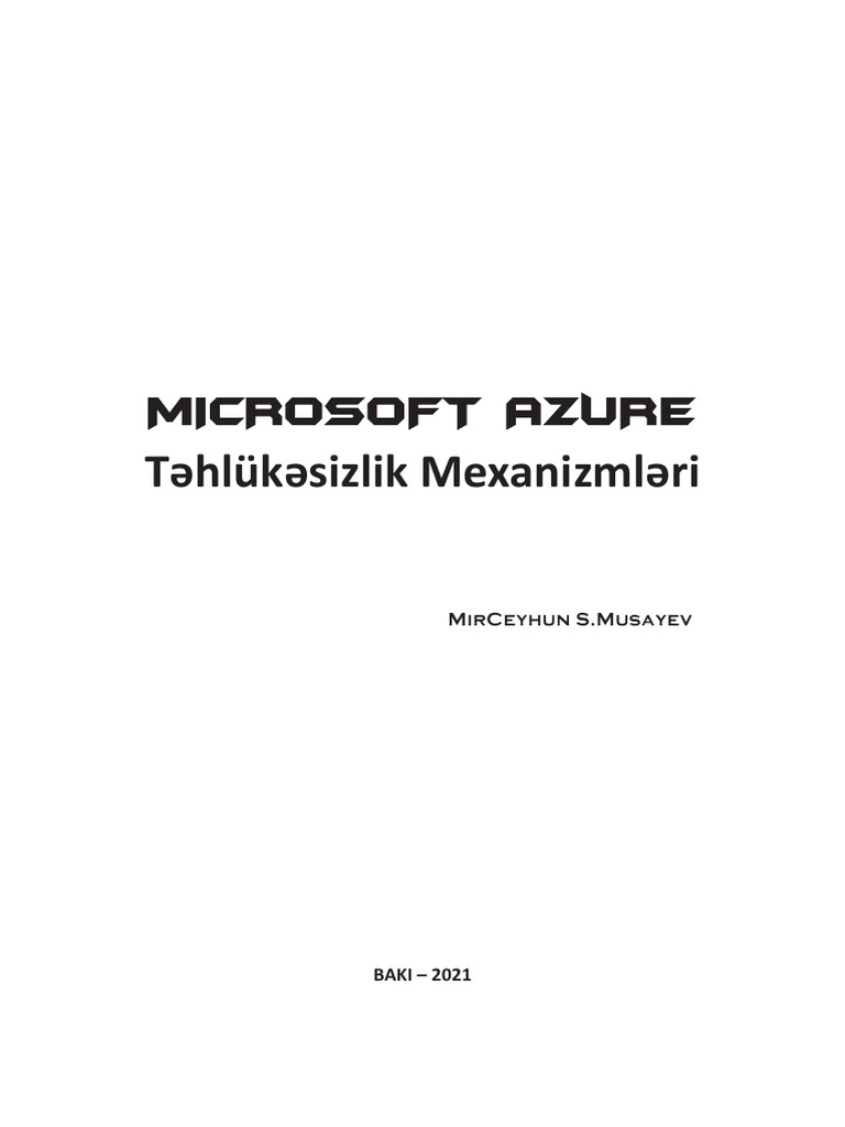 Azure Security and Governance v1.1 | PDF