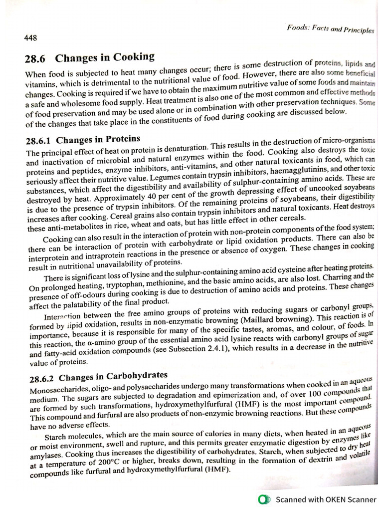 Effect of Cooking On Macro & Micro Nutrients | PDF