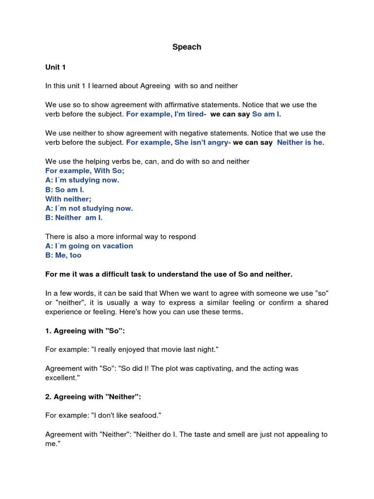 Speach Ingles | PDF | Adjective | Verb