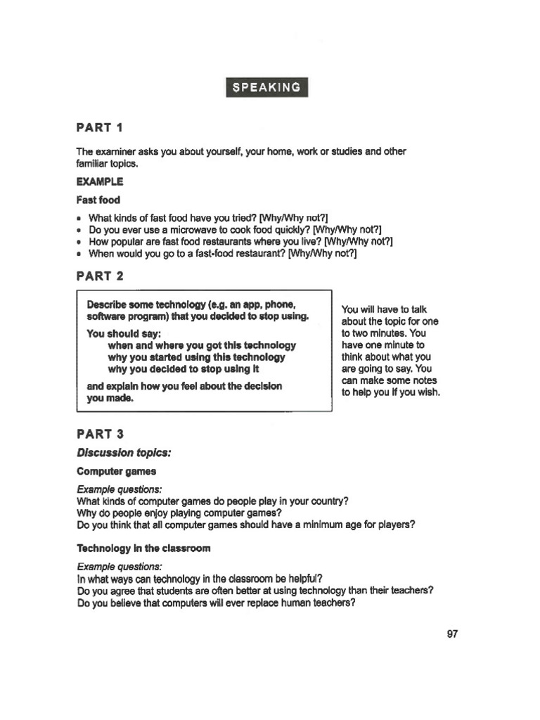 Test 4 Speaking | PDF