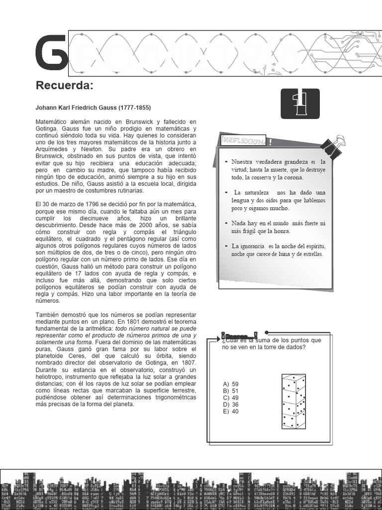 GEO 1° 1bim | Descargar gratis PDF | Ángulo | Triángulo