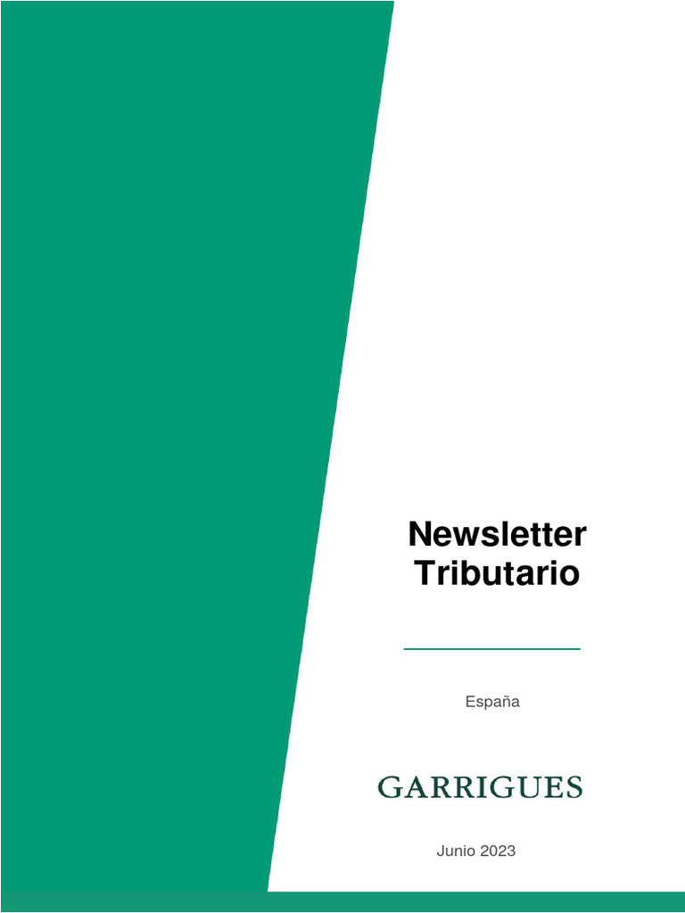 Newsletter Garrigues Tributario 1689016488 | PDF | Impuestos | Impuesto ...