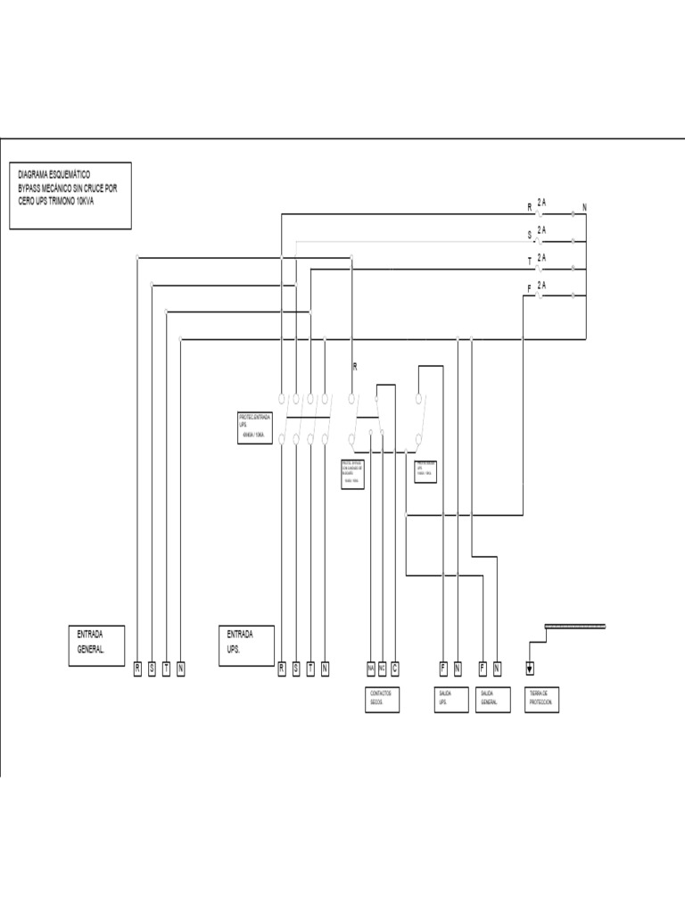 Diagrama Bypass Mecánico para UPS | PDF