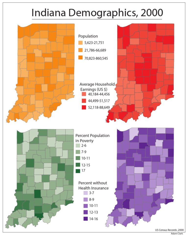 Indiana Demographics and Census Data 2000 | PDF | Politics
