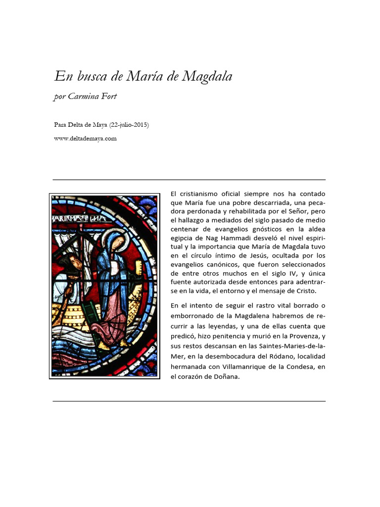 María de Magdala Por Carmina Fort | PDF | María Magdalena | Jesús
