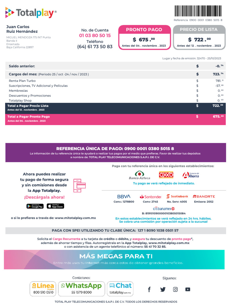 Estado de cuenta | PDF