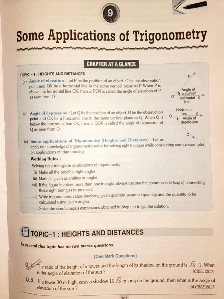 Assignment - Some Applications of Trigonometry | PDF