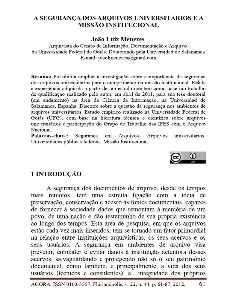 Artigo Arquivo Universitário 01 | PDF