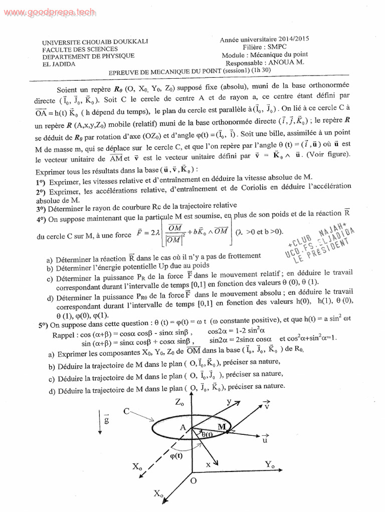 Exm Meca 1 Jdida | PDF