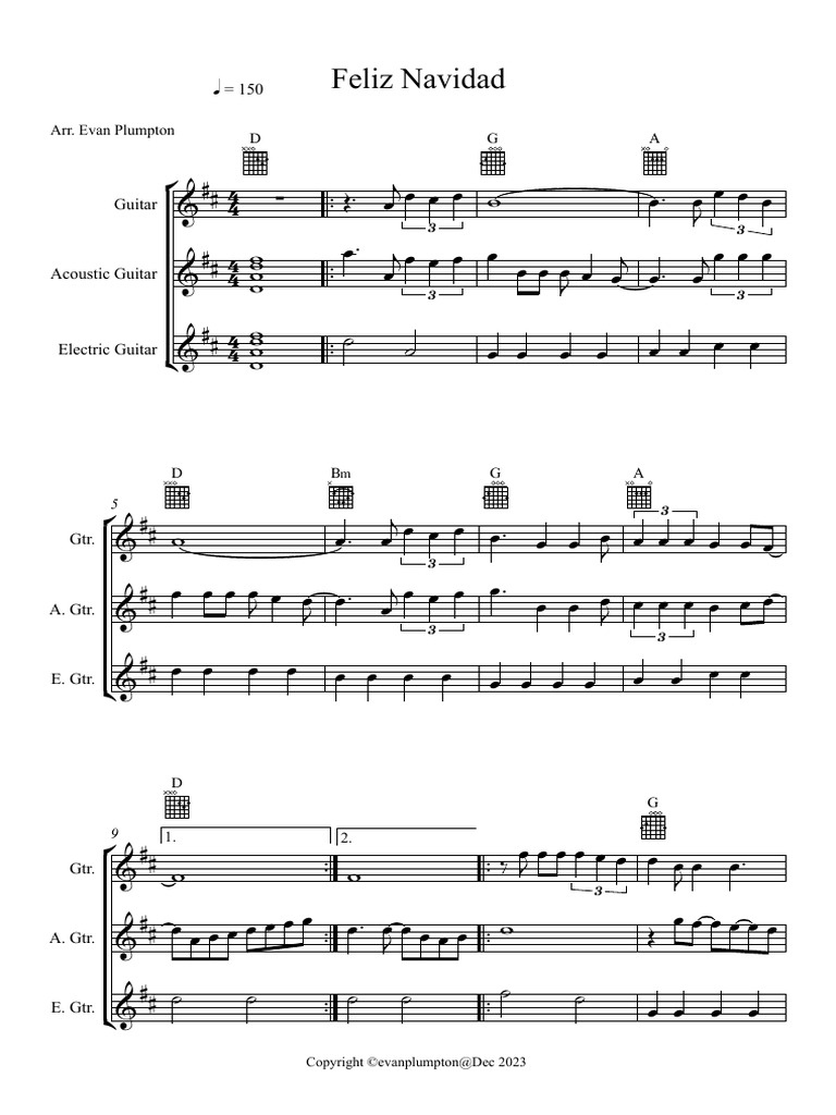 Feliz Navidad - Full Score | PDF