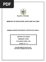 Grade 8 History Scheme of Work | PDF | Namibia | Africa