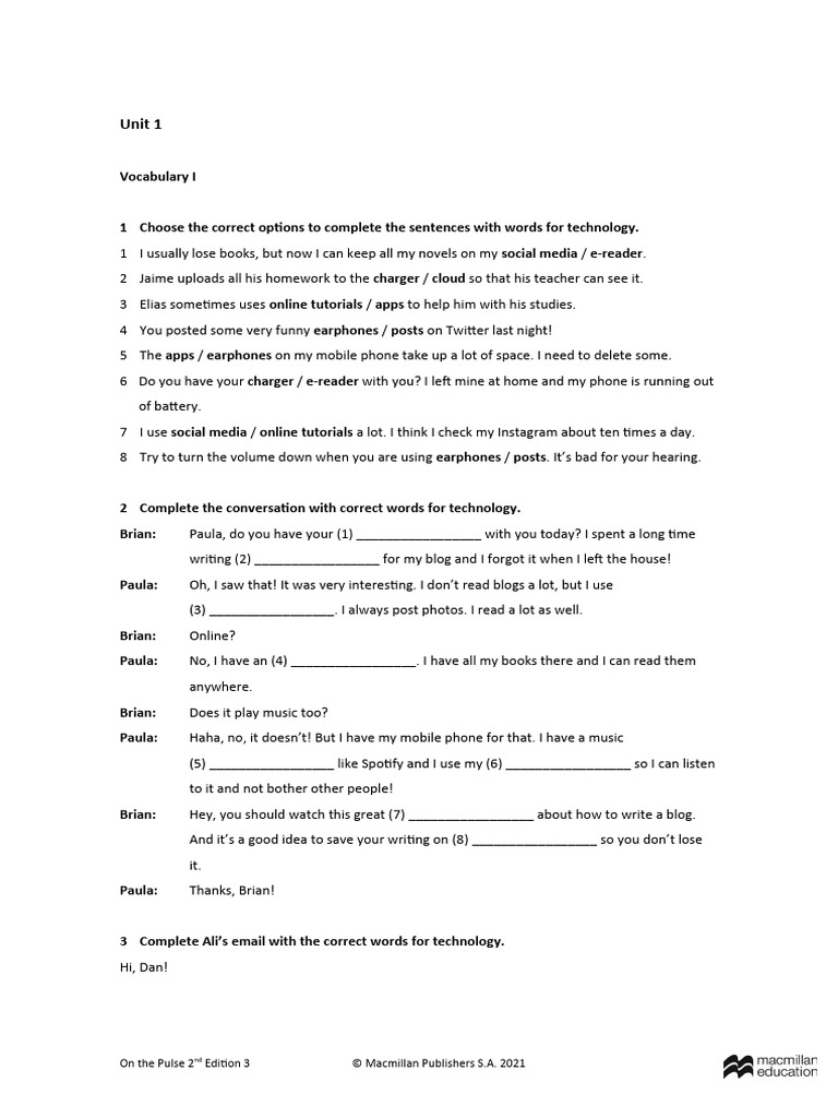 OTP2 Level 3 U1 Test Activity Bank | PDF | Games & Activities | Social ...