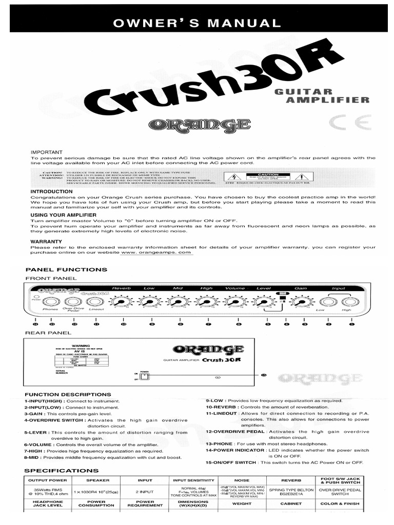 Orange Crush Manual | PDF
