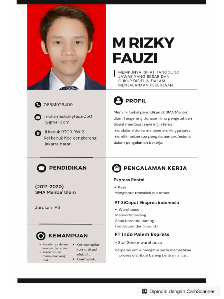 CV Rizky | PDF
