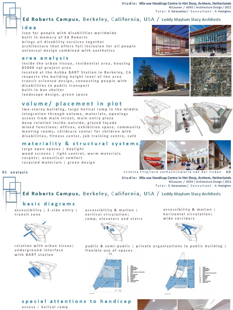 01 - Ed Roberts Campus, Berkeley, California - Analysis | PDF