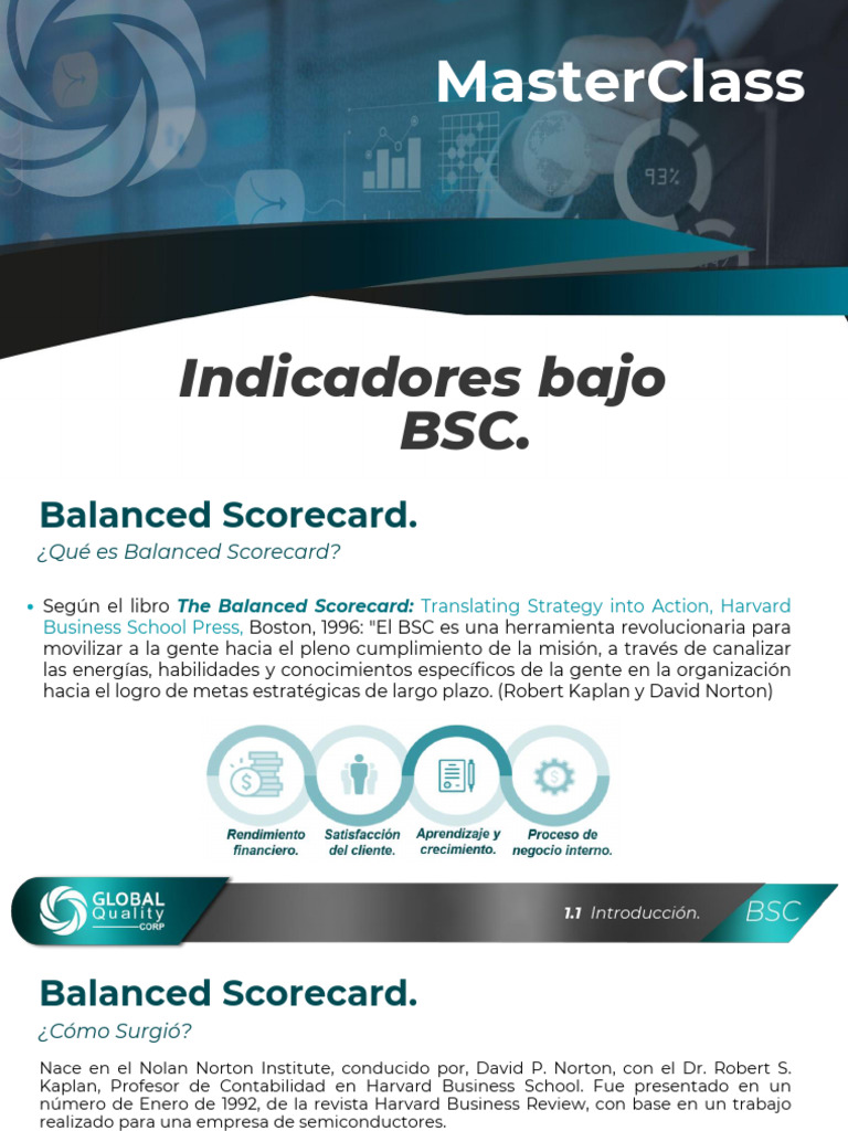 Presentación MasterClass BSC | PDF | Business | Negocios económicos