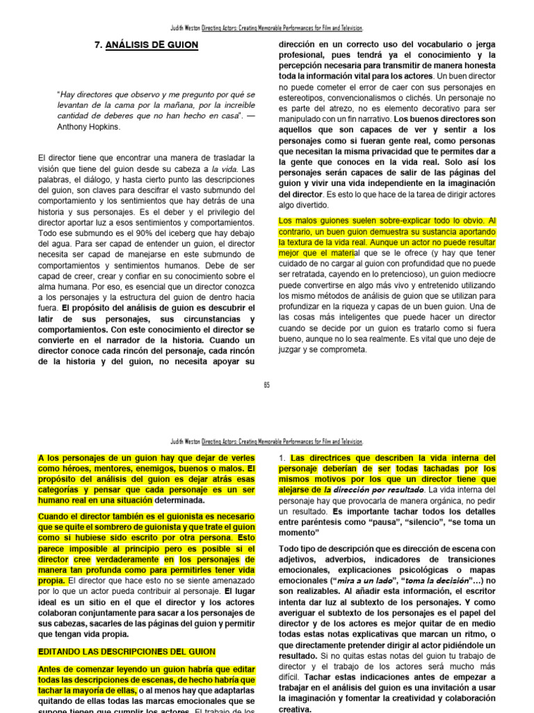 Guía de Análisis de Guion para Directores | PDF | Guión | Verdad