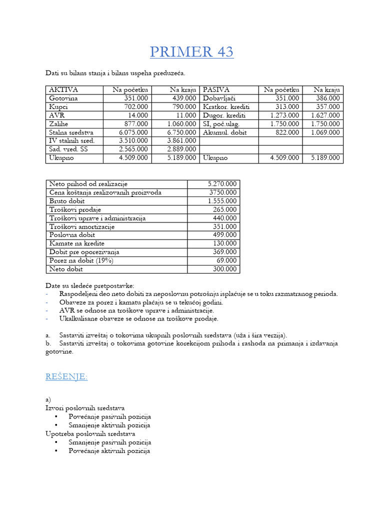 Primeri 43 I 44 Sa Rešenjima | PDF