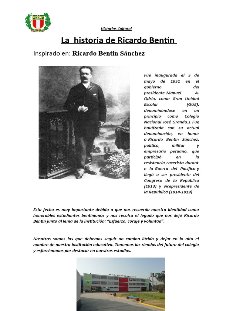 Historia de Ricardo Bentin Sánchez | PDF