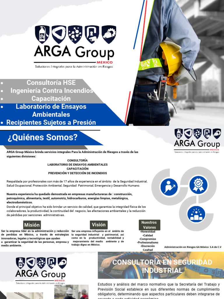 Consultoría en Seguridad Industrial ARGA | PDF | Laboratorios | Business