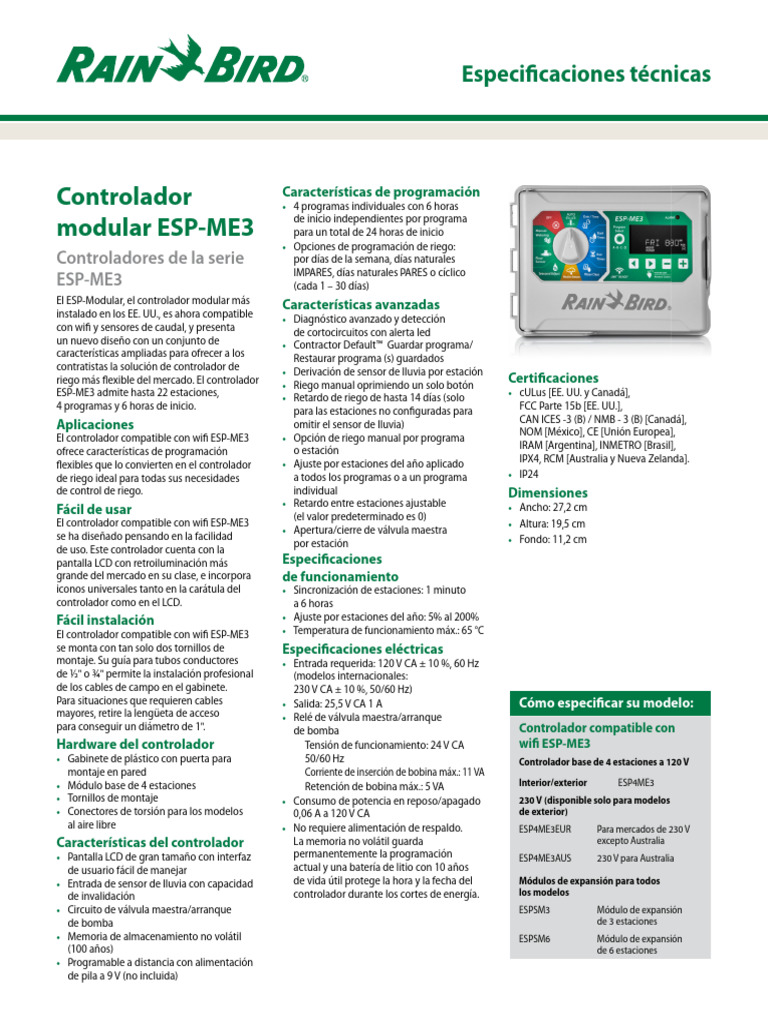 d41683 - 10de19 - Esp Me3 Tech Spec Dom - Es MX | PDF | Ingenieria ...