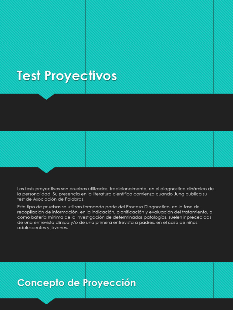Test Proyectivos y Proyección Psicológica | PDF | Sicología | Conceptos ...