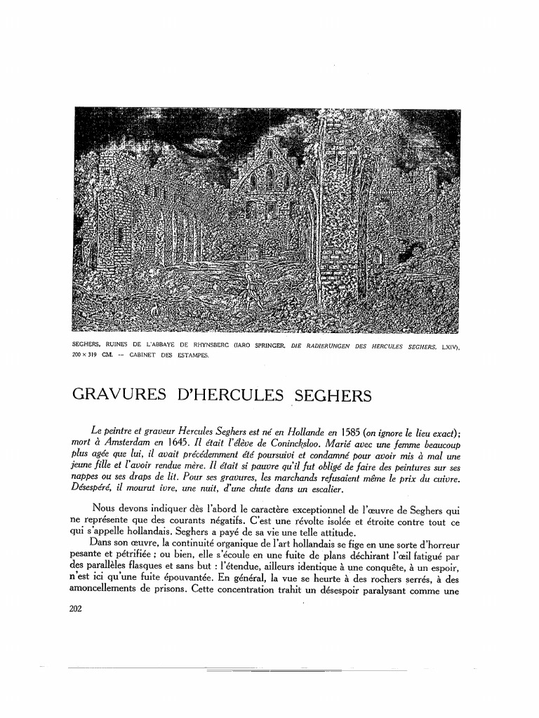 Carl Einsten-Gravures D'hercules Seghers | PDF
