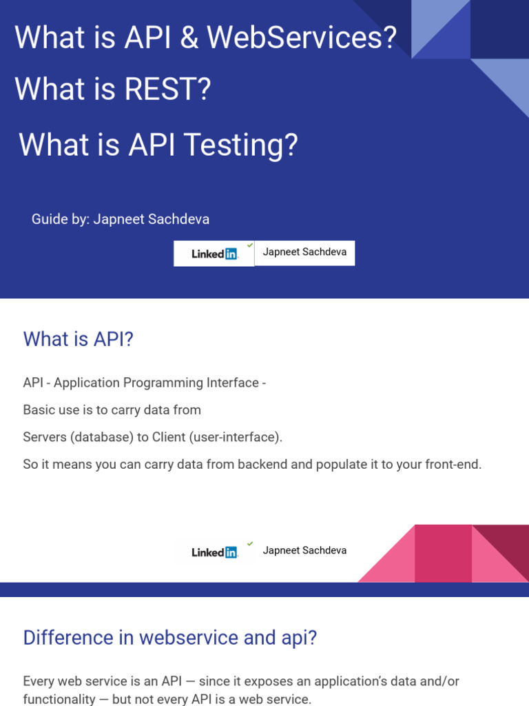 What Is API 1700933836 | PDF | Representational State Transfer | Web Service