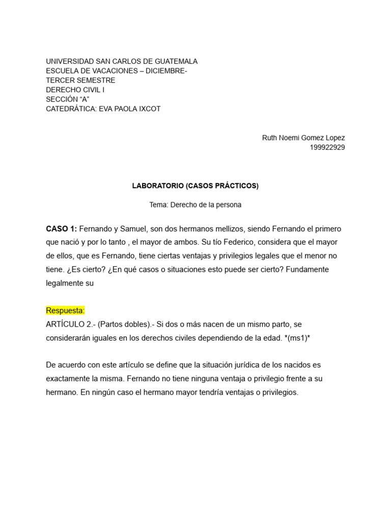 Laboratorio (Casos Practicos) | PDF | Justicia | Crimen y violencia