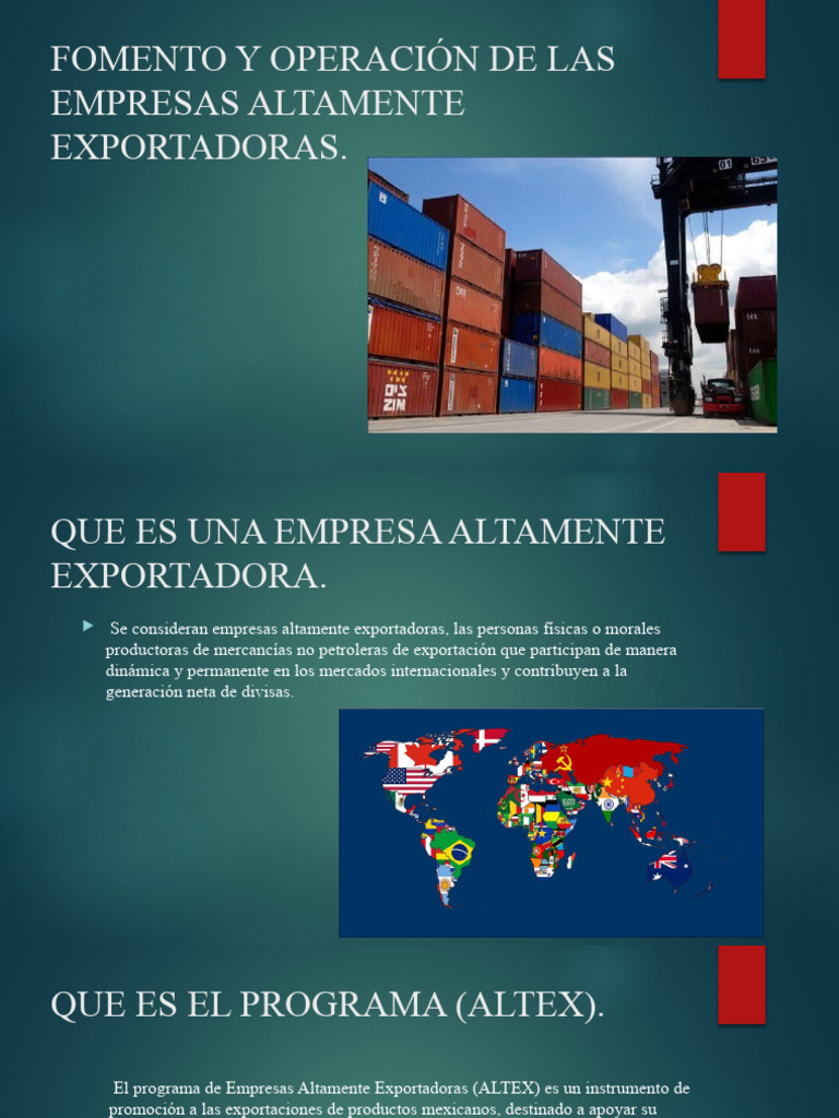 Empresas Altamente Exportadoras: Programa ALTEX | PDF | Negocios