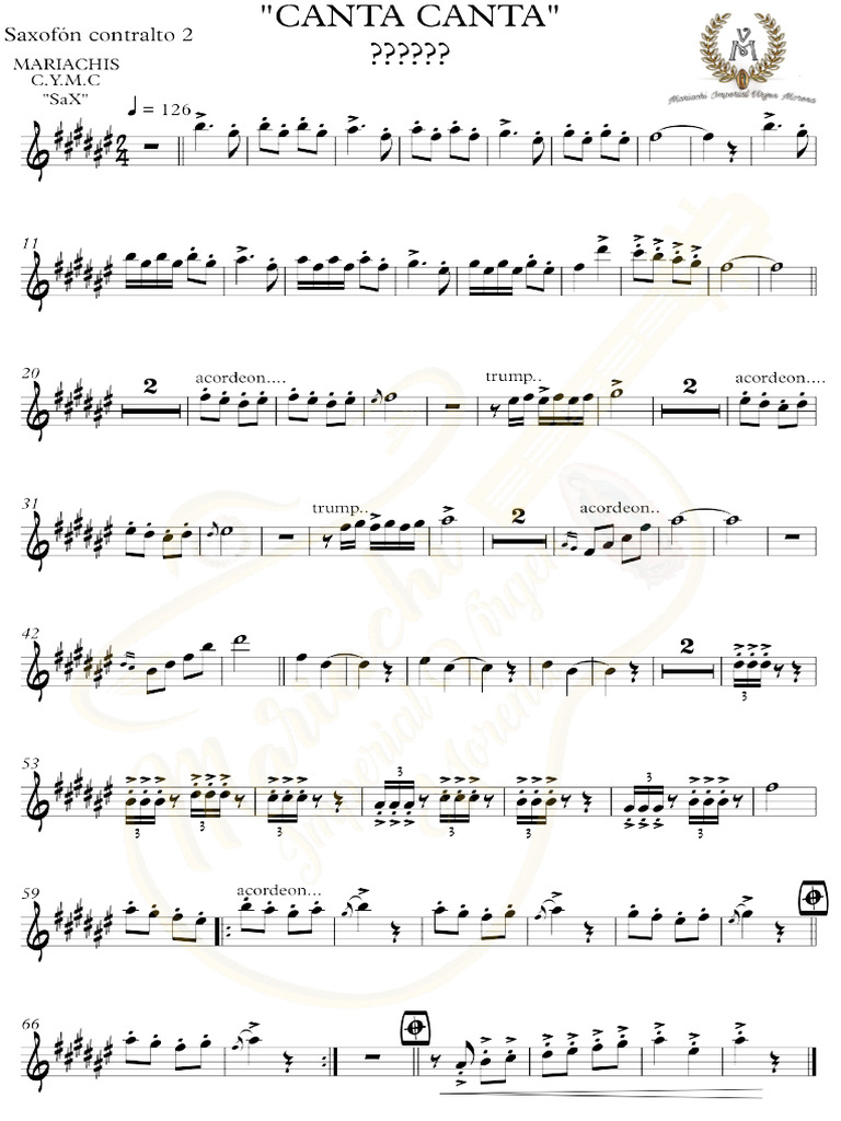 Canta Canta Sax 2 | PDF