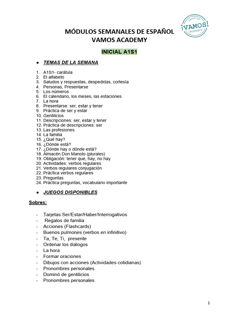 A1S1 Contenidos | PDF | Lingüística