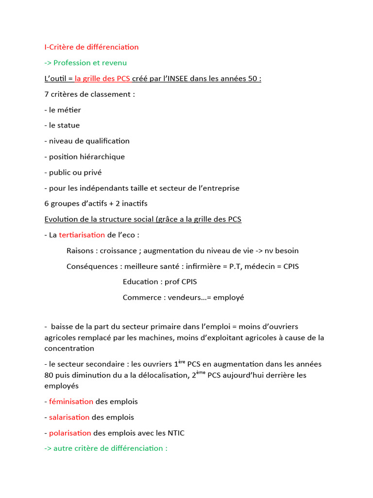 Fiche Révision Socialogie CHP3 | PDF | Inégalité sociale | Discrimination et relations raciales