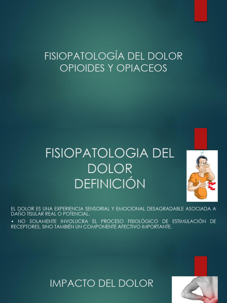 Fisiopatologia Del Dolor | PDF | Dolor | Opioide