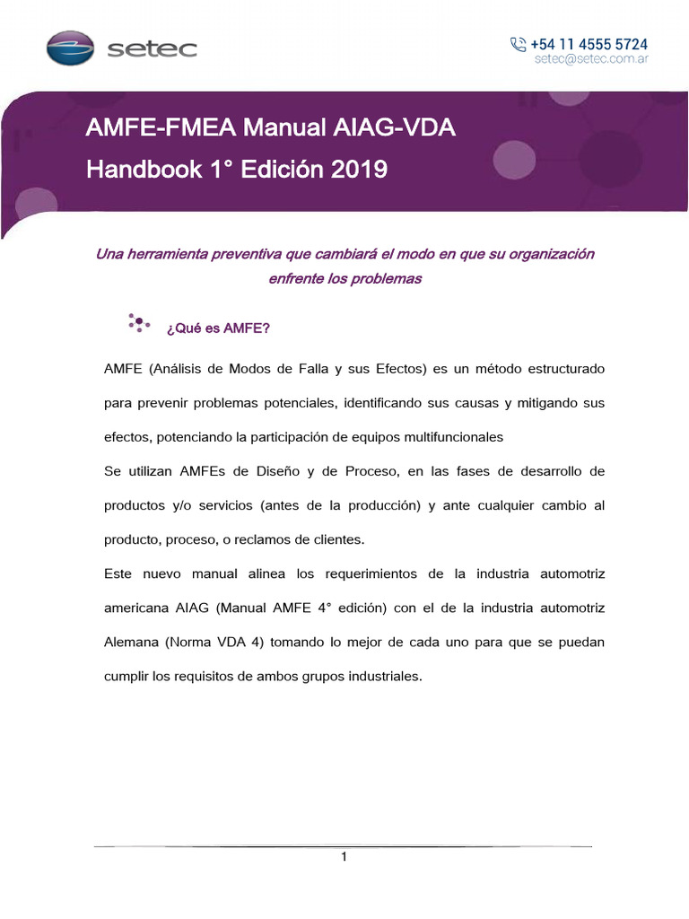 133 AMFE Manual AIGA VDA Handbook 1° Ed. AC R 03 R3 | Descargar gratis ...