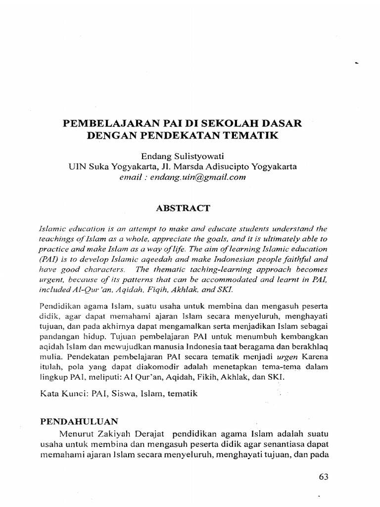 Pembelajaran Pai Di Sekolah Dasar Dengan 62d821e5 | PDF | Karier & Perkembangan | Sains & Matematika