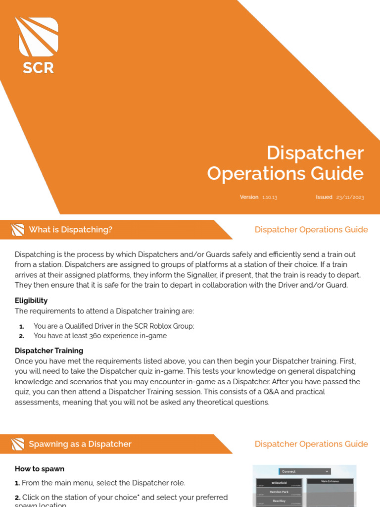 Scr Dispatching Guide Pdf