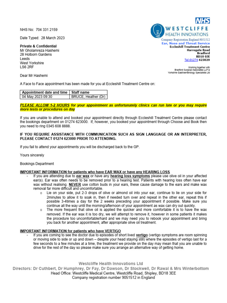 Appointment Letter | PDF | Health Care | Medicine