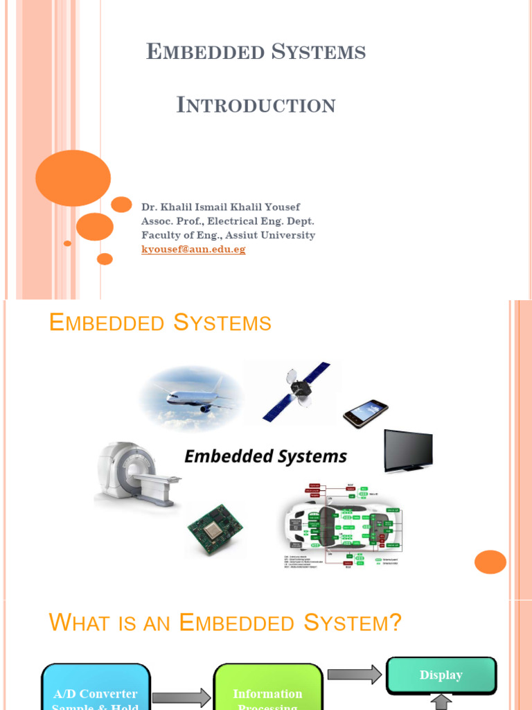 Embedded Systems - Lec 1 - Introduction | PDF | Home & Garden | Computers