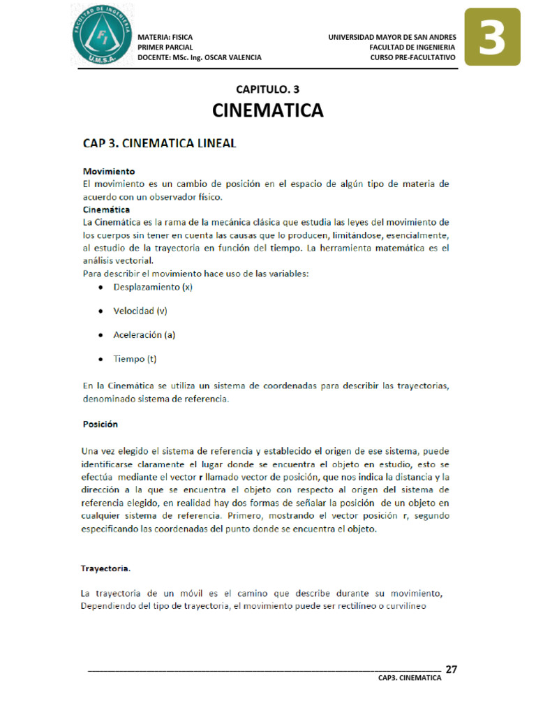 Cap 3 Cinematica | PDF