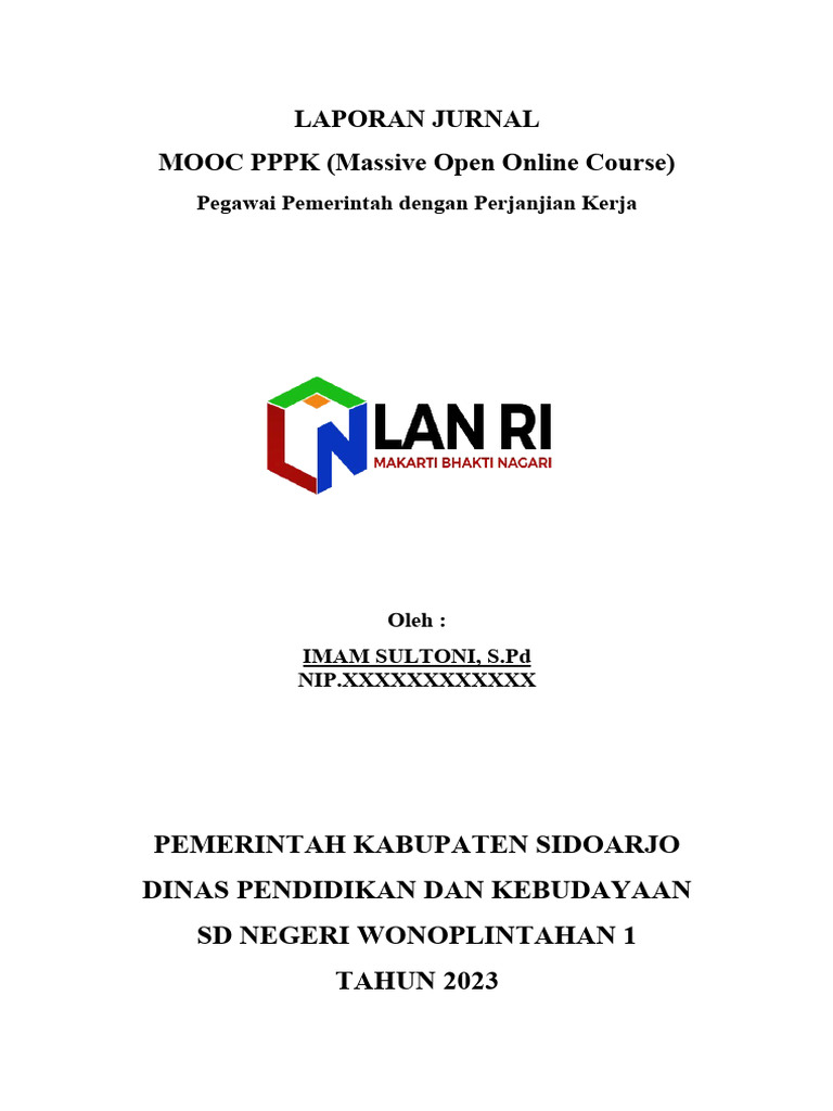 Dokumen Laporan Jurnal Mooc Imam Sultoni 2023 | PDF | Perjalanan