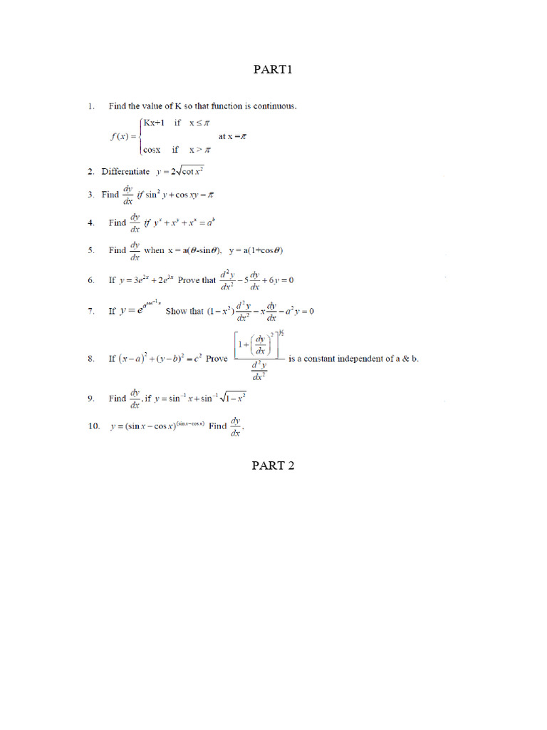 Differentiation | PDF