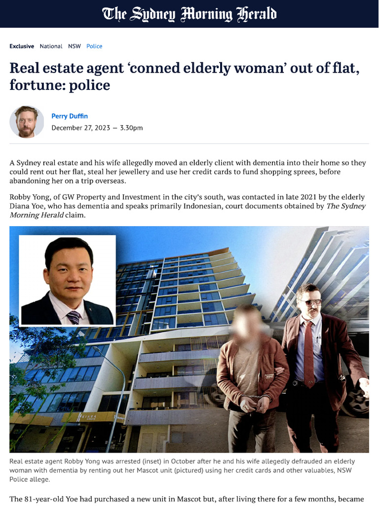 NSW Police Real Estate Agent Fraud | PDF
