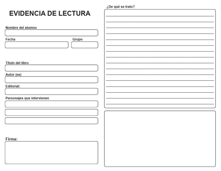Evidencia de Lectura | PDF
