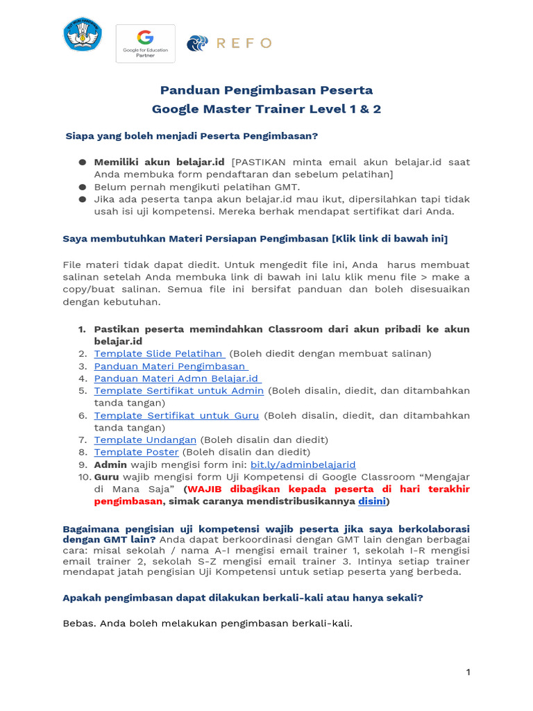 Panduan Pengimbasan GMT | PDF