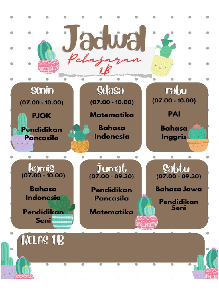 JADWAL | PDF