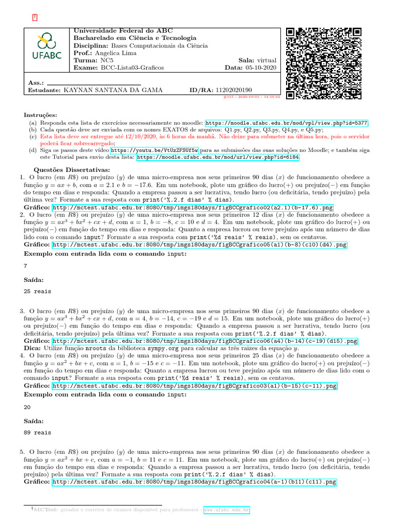 E155 NC5 PClass BCC-Lista03-Graficos 11202020190 | PDF